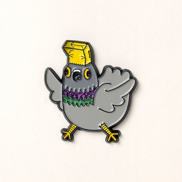 Pigeon - Paper Bag Pin – Happy Worker